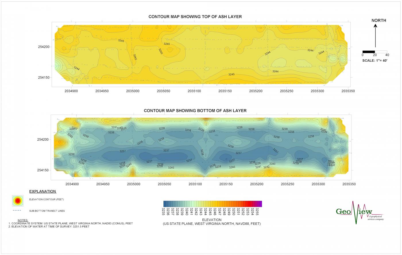 Sediment Thickness Study of a Coal Ash Pond | GeoView